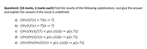 Solved Question3 10 Marks 2 Marks Each Find The Results