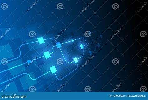 Abstract Circuit Networking Blockchain Concept Background Stock Vector Illustration Of