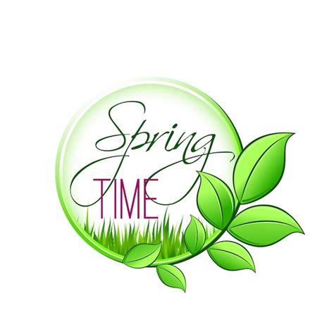 Premium Vector Springtime Green Leaf And Spring Grass Vector Icon