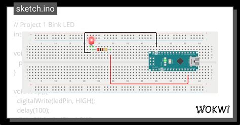 Nadialat Project 1 Blink Ledkls 8 Wokwi Esp32 Stm32 Arduino Simulator
