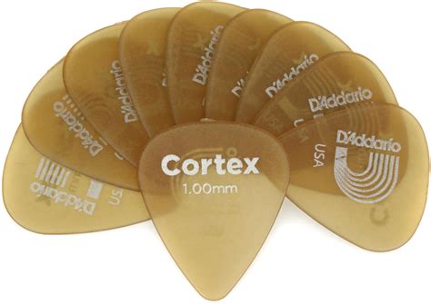 Daddario 1uct6 10 Cortex Guitar Picks Heavy10mm Gauge 10 Pack