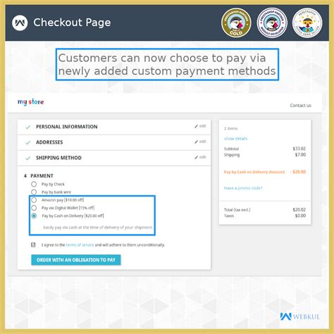 Prestashop Custom Payment Add Multiple Payment Methods Webkul