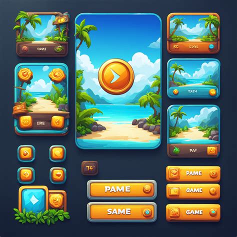 Panel buttons UI game by Сергій Яринюк Playground