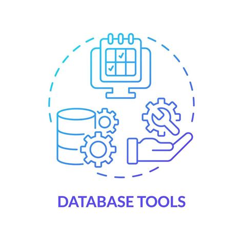 Database Tools Blue Gradient Concept Icon Big Data Information