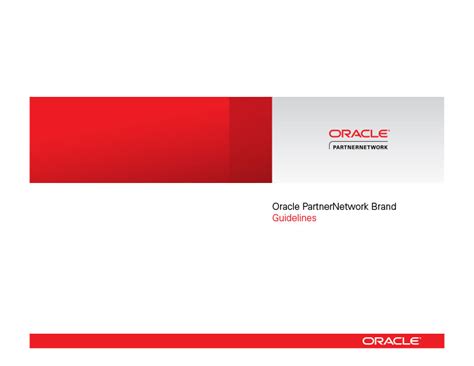 Oracle Partnernetwork Branding Style Guides