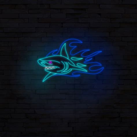 Shark Neon Sign Custom Size And Colour Neon Sign Cartoon Neon Light
