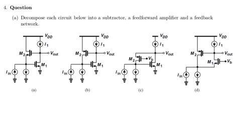 4 Question A Decompose Each Circuit Below Into A
