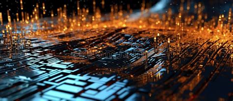 Red De Datos De Flujo Sistema Binario Ai Imagen Generada Stock De Ilustración Ilustración De