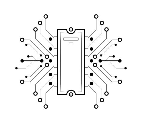 Premium Vector Vector Illustration Of Linear Microcircuit