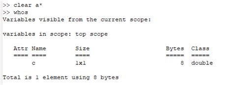 Gnu Octave 무료 매트랩 변수 삭제하기
