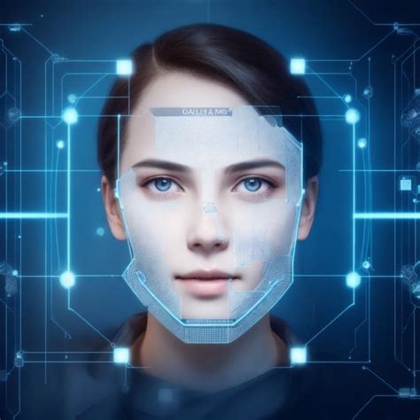 Premium Ai Image Artificial Face Recognition Abstract Technology