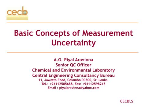 PDF Basic Concepts Of Measurement Uncertainty