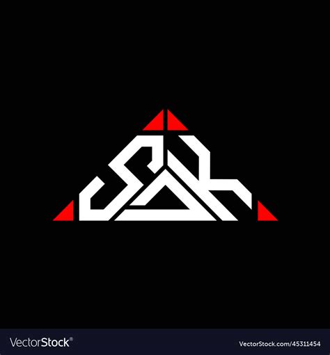 Sdk Letter Logo Creative Design With Graphic Vector Image