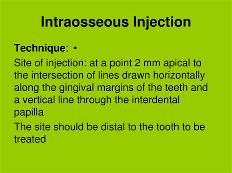 Ppt Supplemental Injection Techniques Powerpoint Presentation Free Download Id 9492262