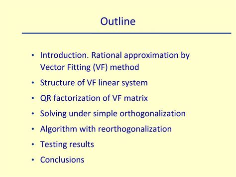 ppt a technique to accelerate vector fitting algorithm for interconnect simulations powerpoint