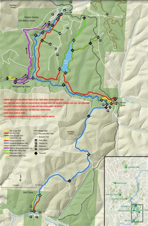 Hocking Hills Printable Trail Maps