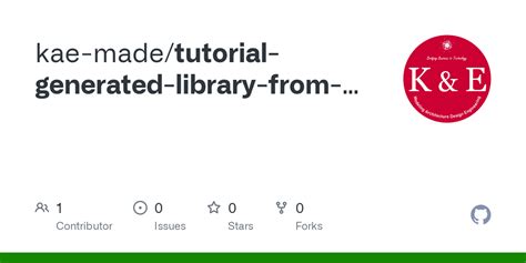 github kae made tutorial generated library from conceptual model with