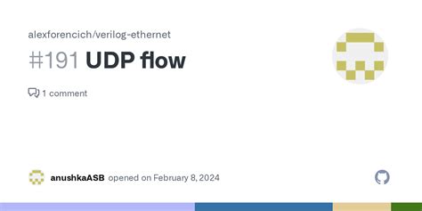 UDP Flow Issue 191 Alexforencich Verilog Ethernet GitHub
