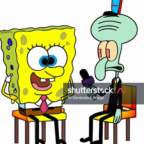 Squidward Q Tentacles Doing Interview Spongebob Ai Generated Image