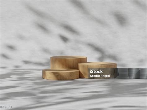 잎 그림자가있는 프리미엄 연단 디스플레이 화장품 또는 미용 제품 프로모션 모형 자연석 계단 받침대 트렌디 한 미니멀리스트 배너