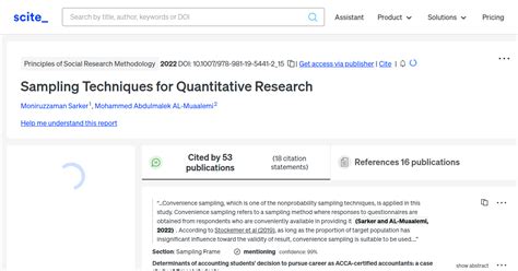 Sampling Techniques For Quantitative Research