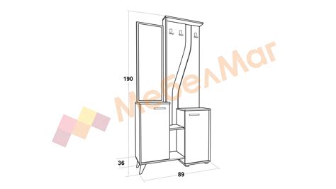 Портманто Амбър дъб мока с бял гланц ️ ТОП Цена — МебелМаг