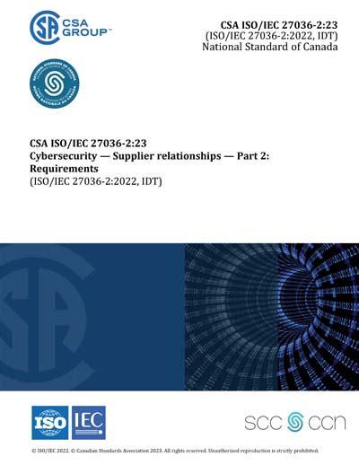 CSA ISO IEC Cybersecurity Supplier Relationships Part Requirements