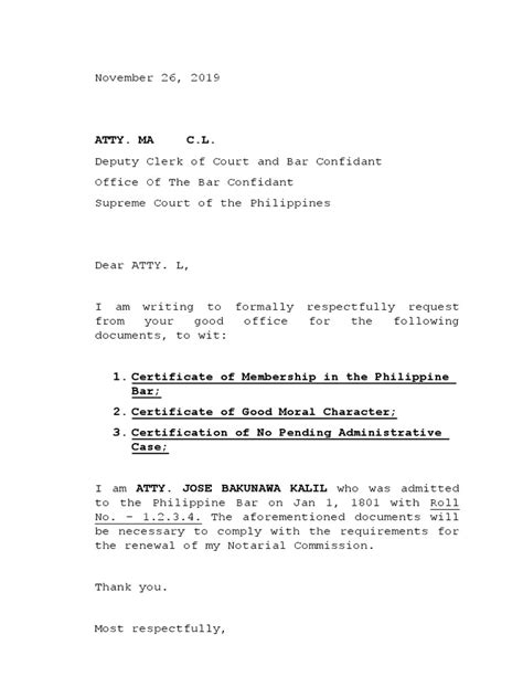 Letter Request Obc Pdf