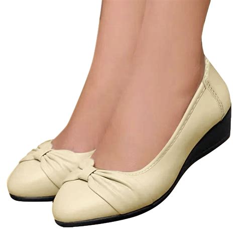 Oyedens Wedge Dress Shoes For Women Ladies Fashion Casual Mid Heels
