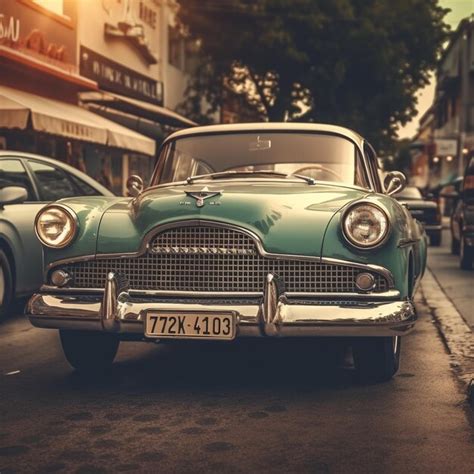 Premium Photo Vintage Automobile Classic Car Illustration Of A Red