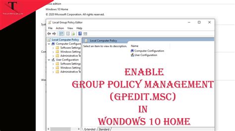 Enabling Group Policy Editor Gpeditmsc In Windows 10
