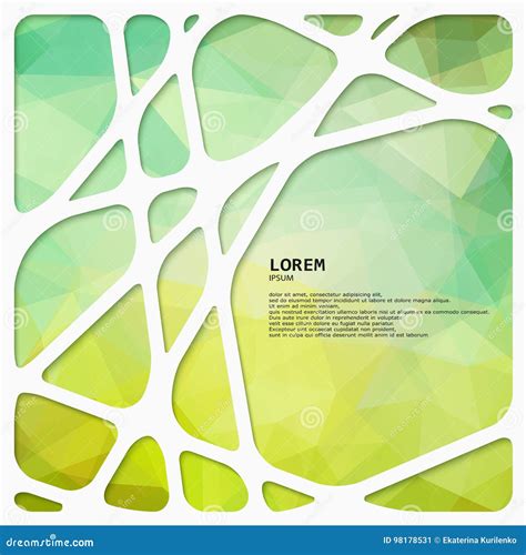 Abstract Green Network Background Stock Vector Illustration Of Blank Layout 98178531