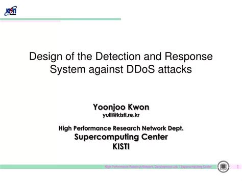 Ppt Design Of The Detection And Response System Against Ddos Attacks Powerpoint Presentation