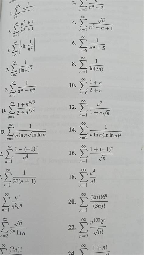 1 ∑n 1∞n2 11 2 ∑n 1n4−2n 3 ∑n 1∞n3 1n2 1 4