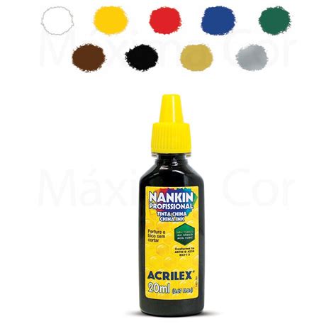 Tinta Nankin Profissional 20ml Acrilex No Shoptime