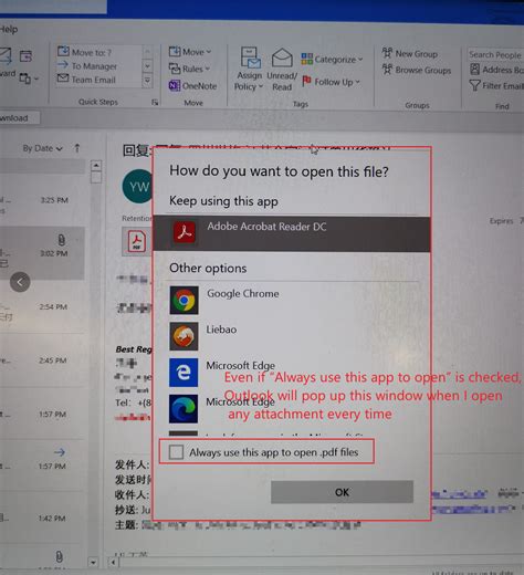 Outlook App Will Pop Up A Prompt Window Every Time When I Open Any