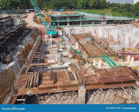 Building Substructure And Super Structure Under Construction Using The