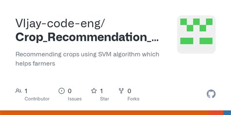 Github Vijay Code Engcroprecommendationsystem Recommending Crops Using Svm Algorithm Which