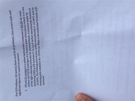 Solved Show Work For All Problems Give Correct Units