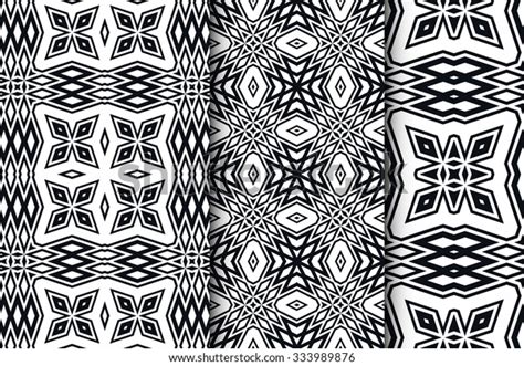 Black White Seamless Geometric Square Patterns Stock Vector Royalty Free 333989876 Shutterstock