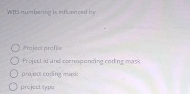 WBS Numbering Is Influenced By Project StudyX