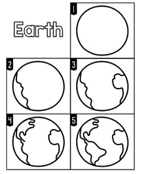 How To Draw An Easy And Simple Earth Step By Step Drawing Photos