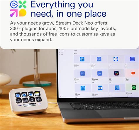 Elgato Stream Deck Neo 8x Customizable Lcd Keys 2x Touch Points Sensors Usb C 2 0 Braided