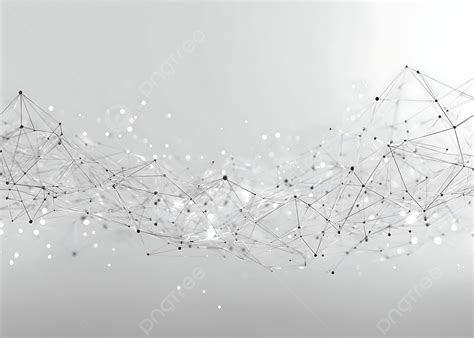 Abstract Grey Network Background With Connected Nodes And Digital