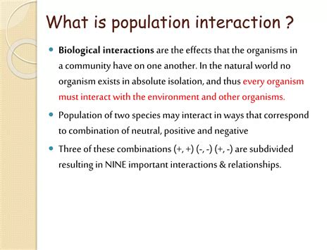 Population Interaction And Their Types Pptx