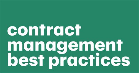 Contract Management Best Practices 9 Tips For Successful Contract