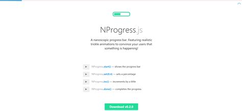 动画库 Nprogress 页面顶部进度条 《学习 Web 前端》 极客文档