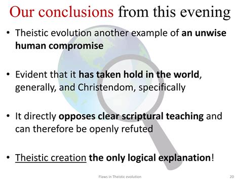Exposing The Flaws In Theistic Evolution Pptx Christianity