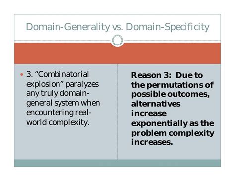 The Origins Of Domain Specificity