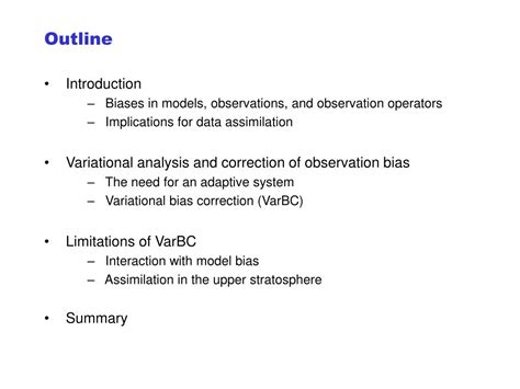 Ppt Bias Correction In Data Assimilation Powerpoint Presentation